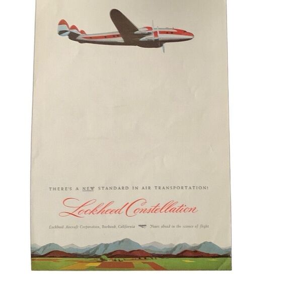 Lockheed | Accents | Vintage 945 Lockheedconstellation New Standard In ...